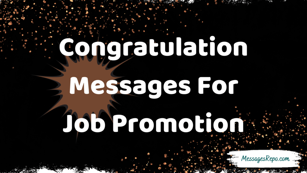 Best Congratulation Messages For Job Promotion